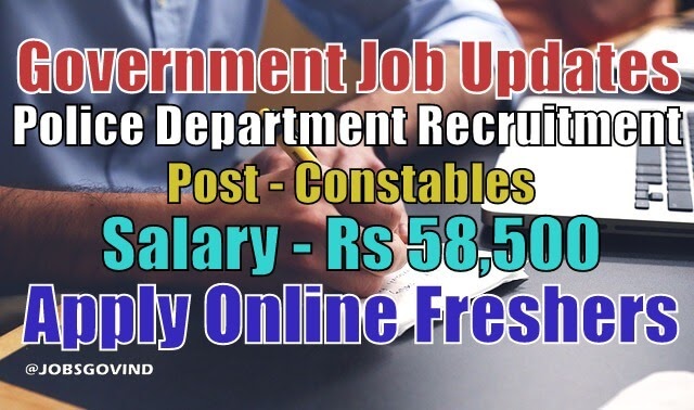 Police Department Recruitment 2021 Notification for 8632 Constable ...