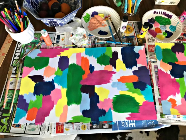 DIY ABSTRACT ARTWORK- COLOR SPLASH DECOR BLOG HOP | Dimples and Tangles