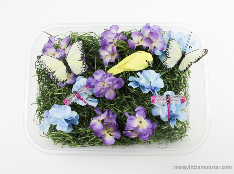 Spring Flower Sensory Bin - Messy Little Monster