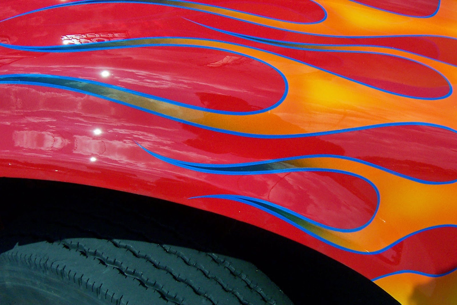 Dennis Day Designs - Lettering, Pinstriping; Murals: Flames