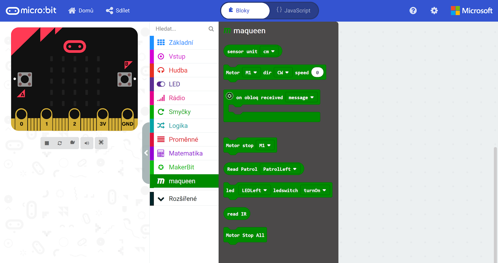 Robotické autíčko micro:Maqueen – rozšíření pro váš micro:bit