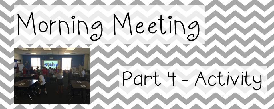 Team J's Second Grade Fun: Morning Meeting - Part 4 - Activity