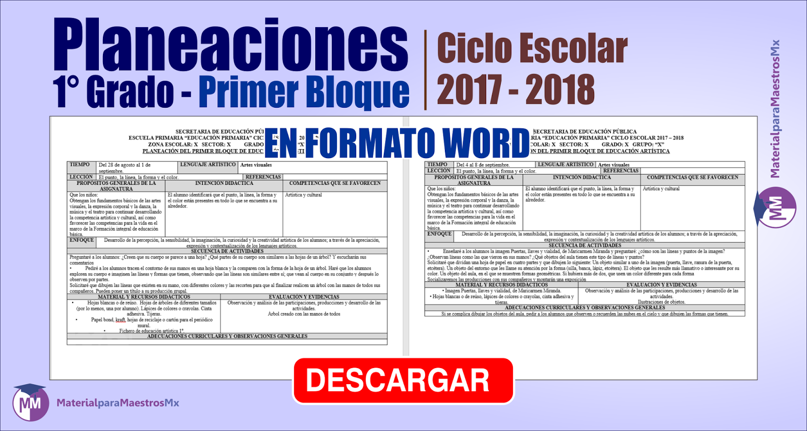 Planeaciones primer grado - primer bloque ciclo escolar 2017-2018 ...