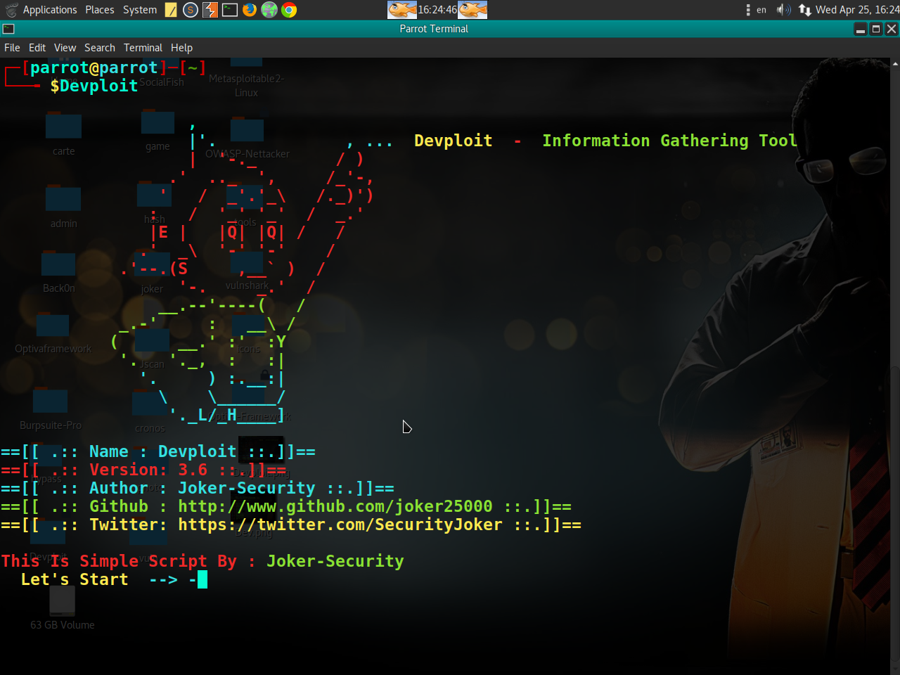 Devploit v3.6 - Information Gathering Tool