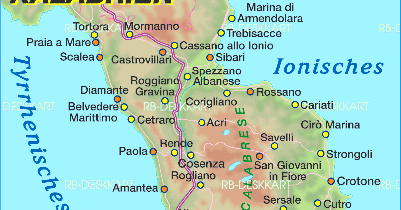 Kalabrien Karta | Karta