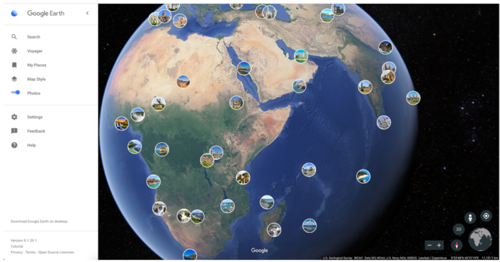 Google ads Earth stunning crowdsourced photos from uses around the world
