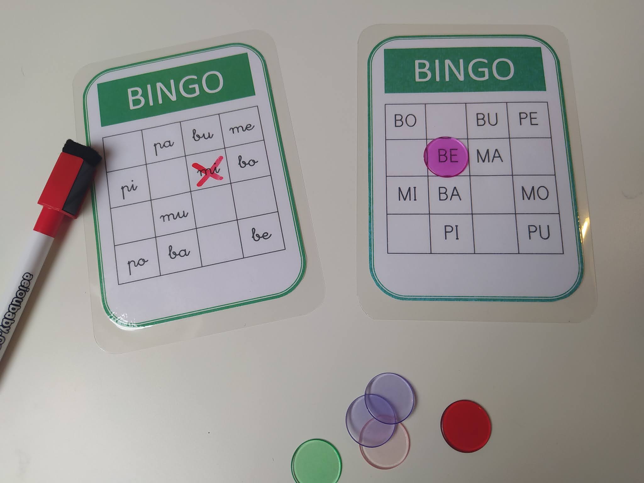 Tu Psicopedagoga en Casa: Bingo de silabas