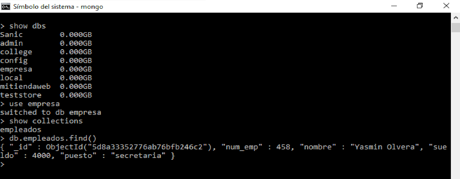 CONEXIÓN DE PYTHON A MONGODB (ACTUALIZAR,BORRAR E INSERTAR DATOS)