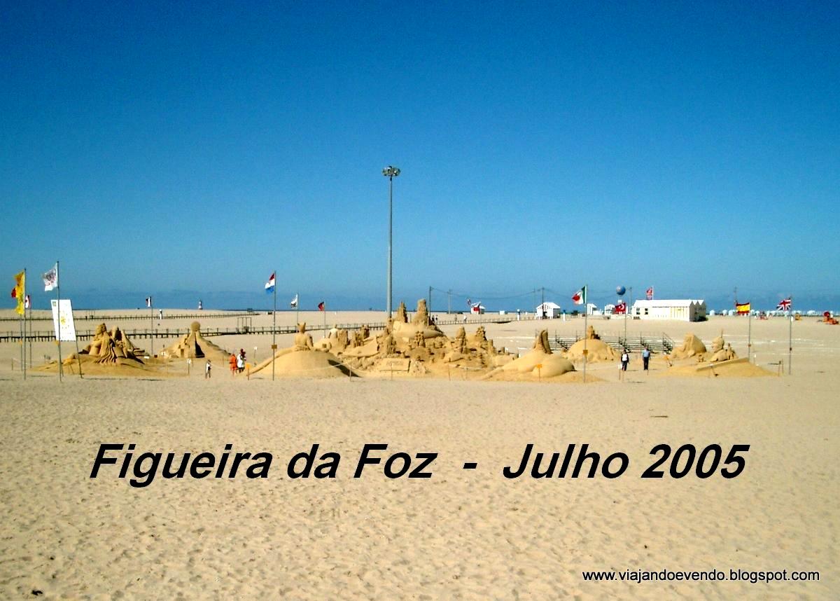 VIAJANDO...e vendo!: Construções na areia - Figueira da Foz