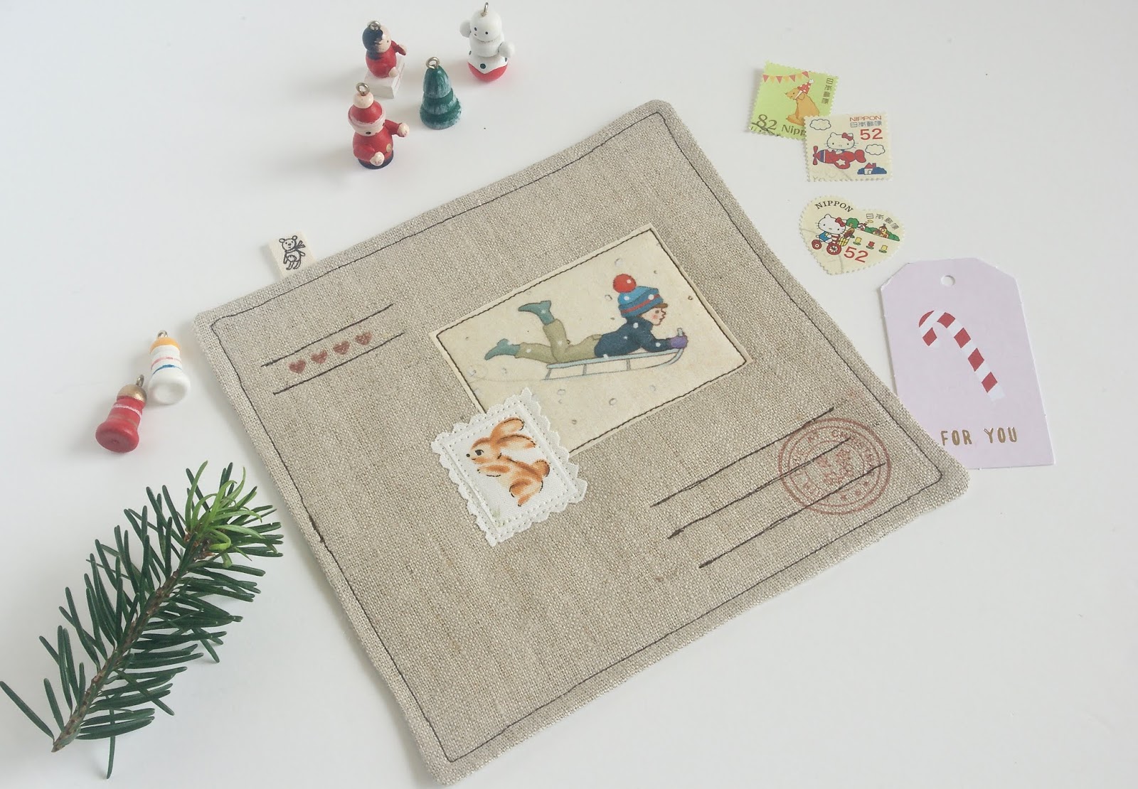 Stitching Notes: Tutorial: Lovely Postcard Coaster