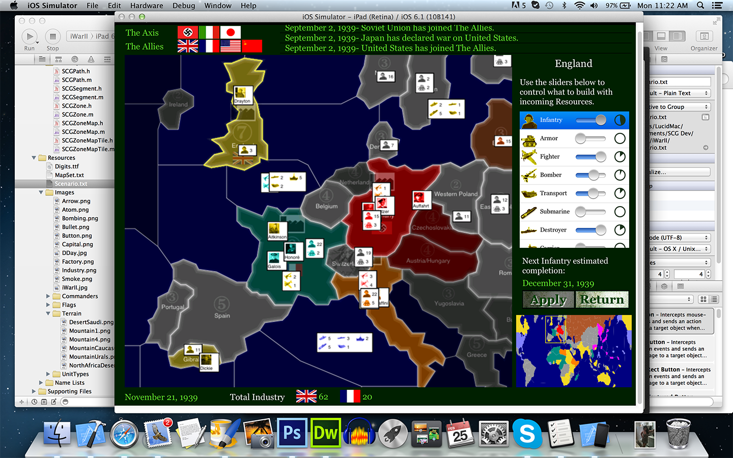 Silicon Commander Games: iWar II (WinWar II) Production
