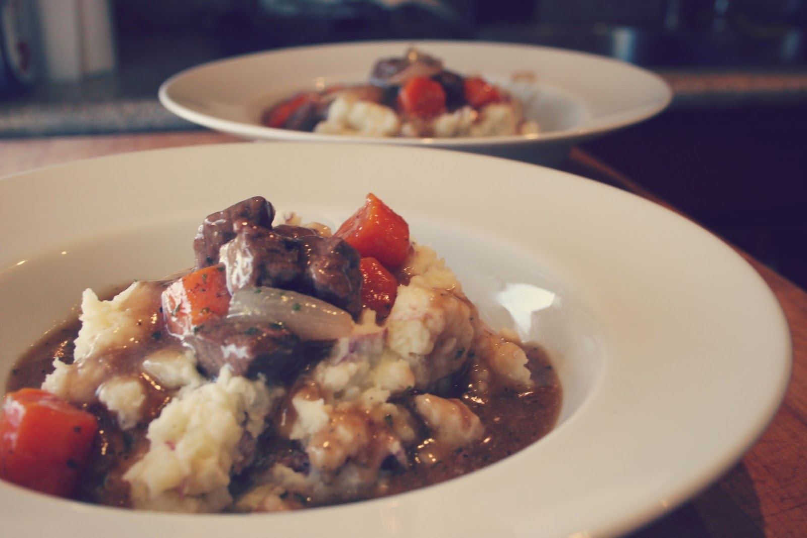 Just A Darling Life: Crockpot Beef Stew over Mashed Potatoes