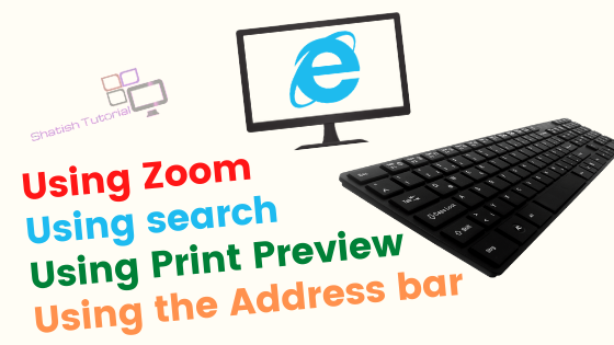 Internet Explorer keyboard shortcuts - इंटरनेट एक्सप्लोरर कीबोर्ड ...