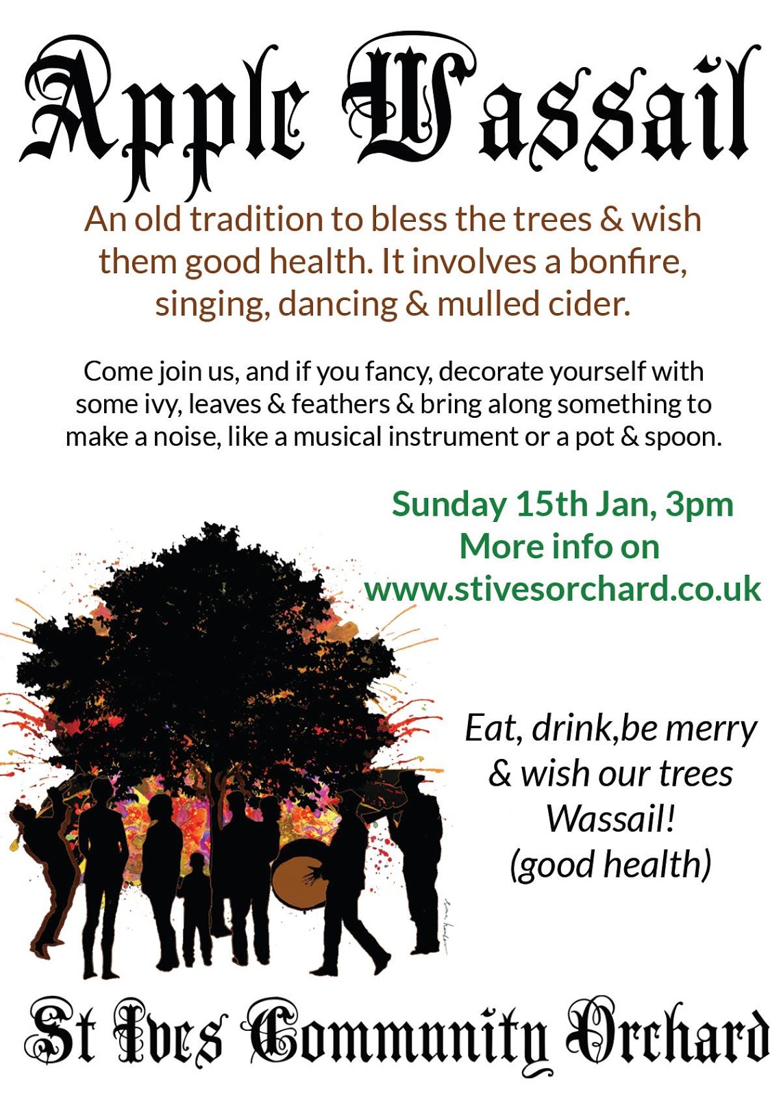 St Ives Cornwall Blog: St Ives Community Orchard - Apple Wassail