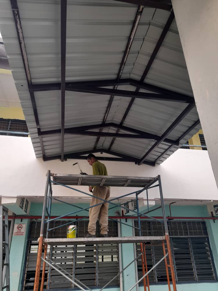 AWNING PAGOLA DAN GRILL : Nilai : Memasang Lantai Platform Besi dan ...