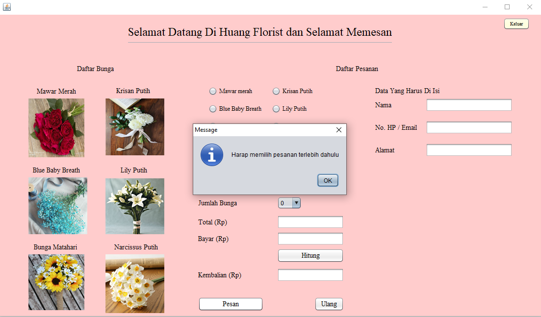 Source Code Aplikasi Penjualan Bunga Menggunakan NetBeans - HidGanz