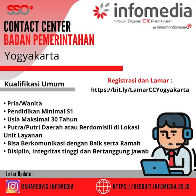Loker Call Center Badan Pemerintahan di PT Infomedia Nusantara Jogja ...