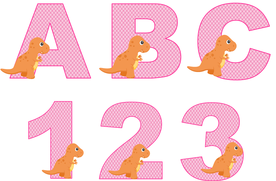Kits imprimibles gratis : letras Dinosaurio
