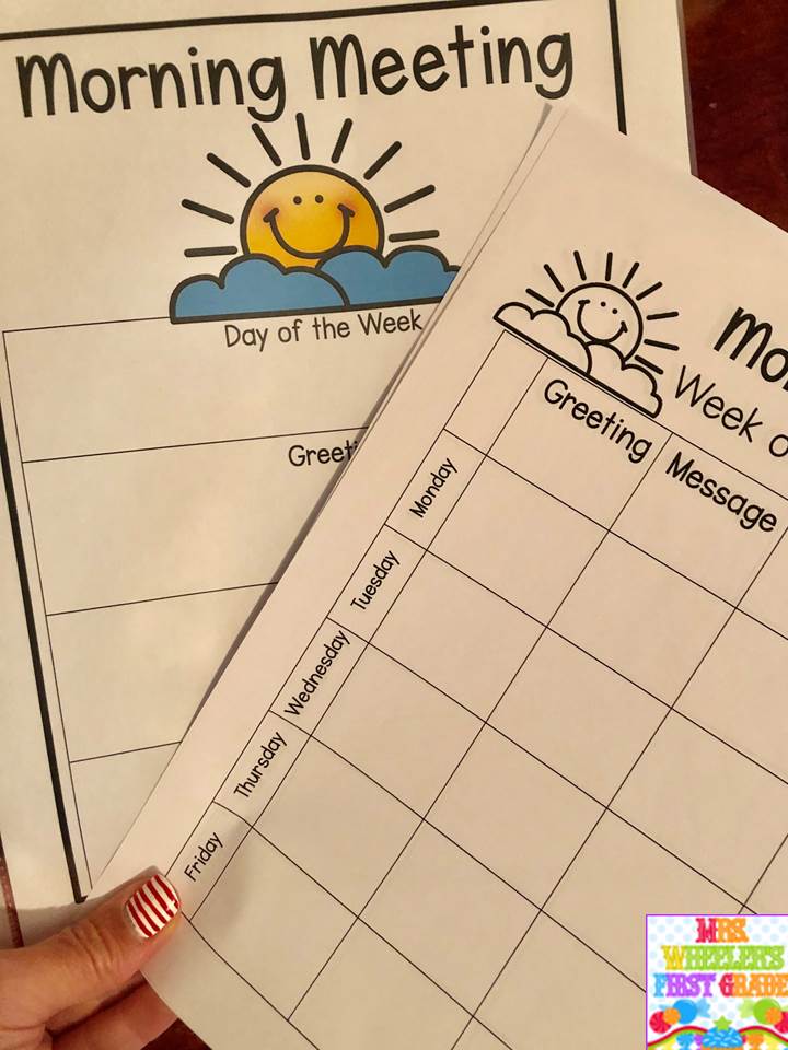 Mrs. Wheeler's First Grade Tidbits: Morning Meeting