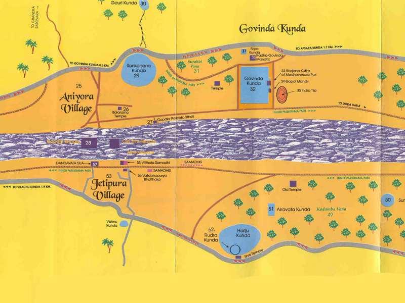 Radha Krishna Land: Govardhana Parikrama Map