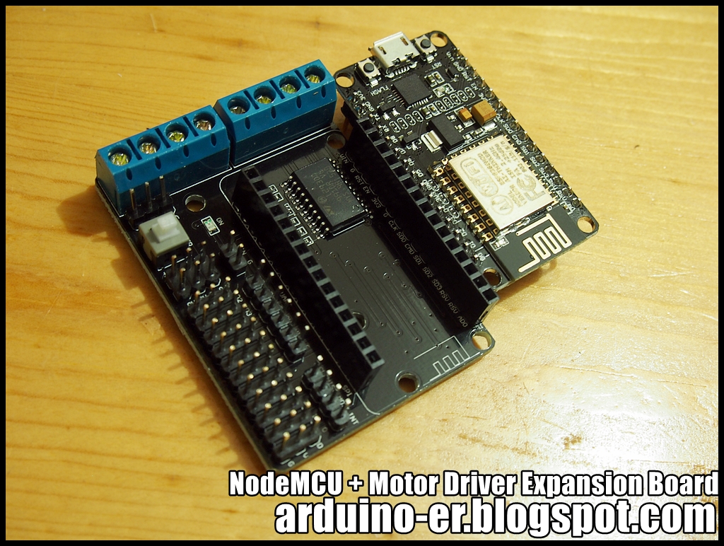Arduino-er: ESP12E Motor Shield - NodeMCU + Motor Driver Expansion Board Arduino-er: ESP12E Motor Shield - NodeMCU + Motor Driver Expansion Board