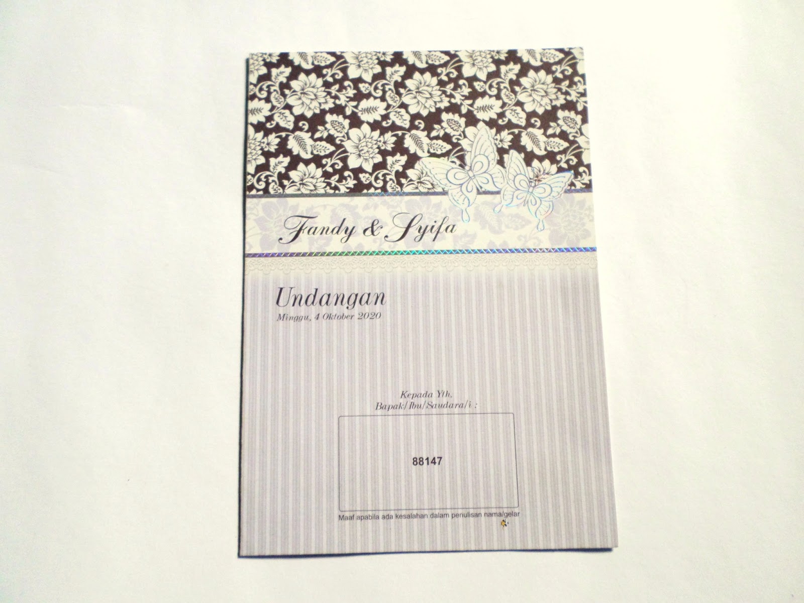 Undangan Blangko ERBA 88147