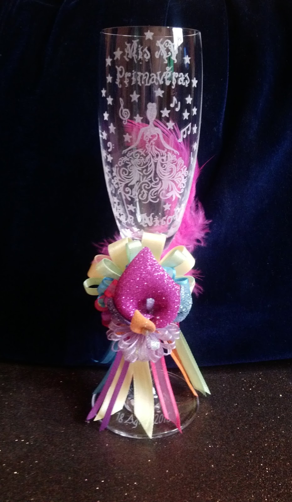 COPAS GRABADAS A MANO PARA BODAS, 15 AÑOS, ANIVERSARIOS, GRADUACIONES ...