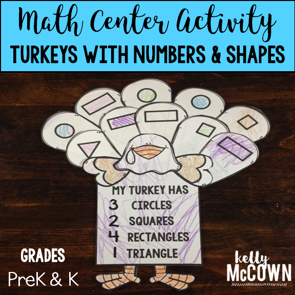 Kelly McCown: Thanksgiving Math Center Activity: Turkeys with Numbers ...