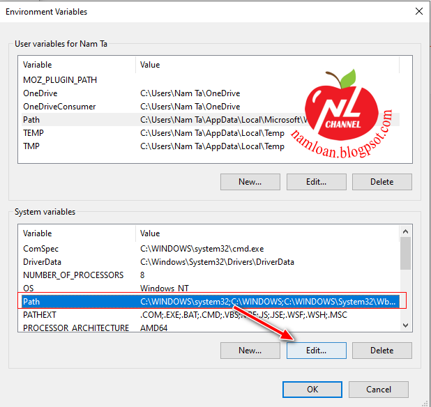 Sửa lỗi “not recognized as an internal or external command” khi dùng ...