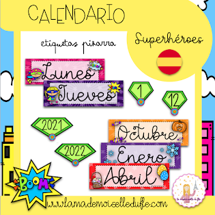 Calendario - Superhéroes