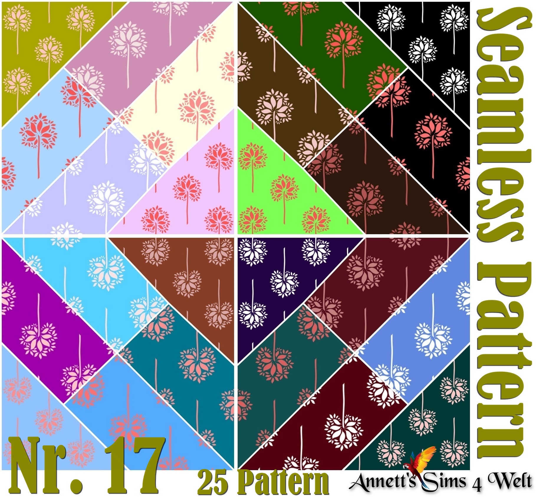 Annett's Sims 4 Welt: Seamless Pattern Nr. 17
