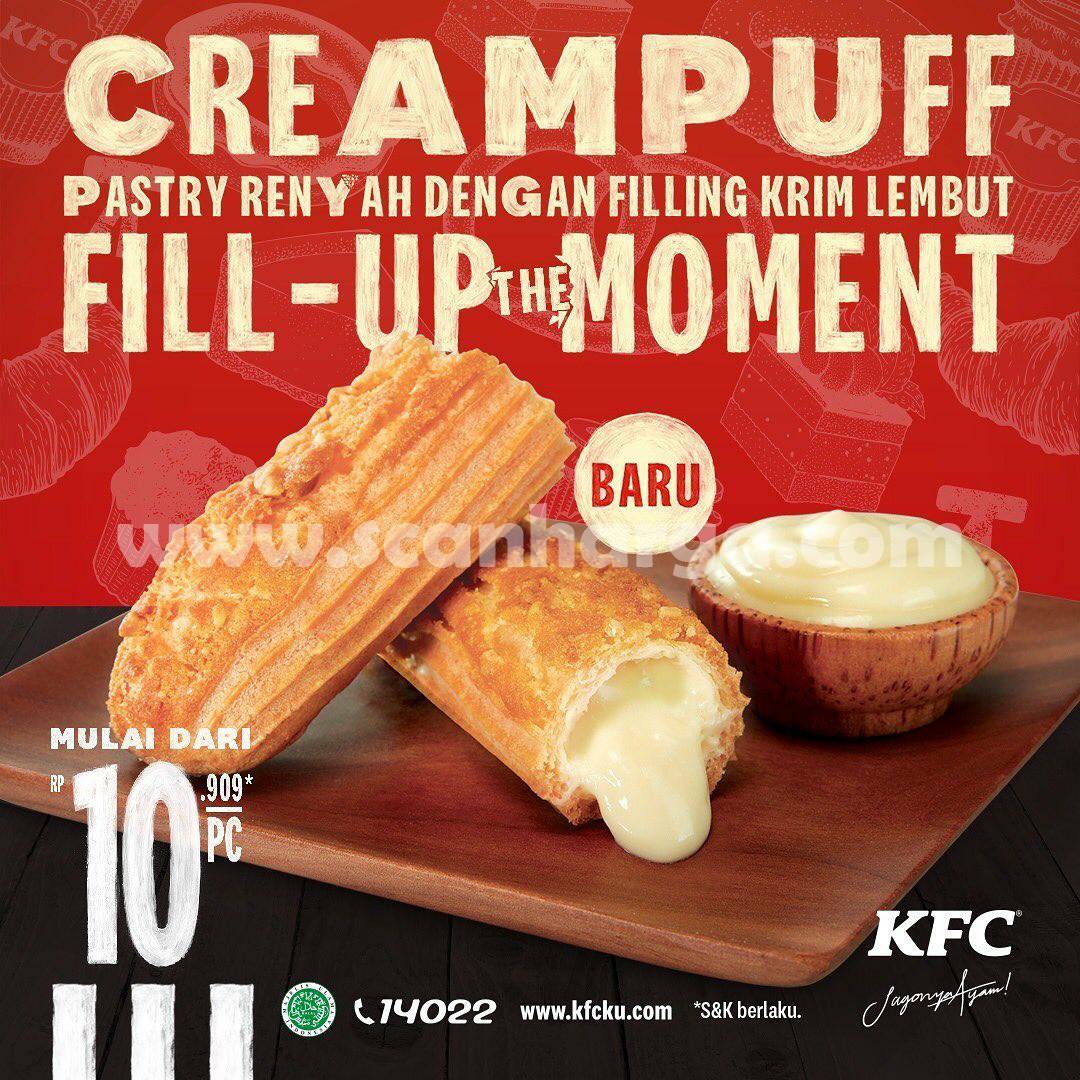 KFC Promo harga Spesial CREAM PUFF Mulai Rp 10.909 per pc - scanharga