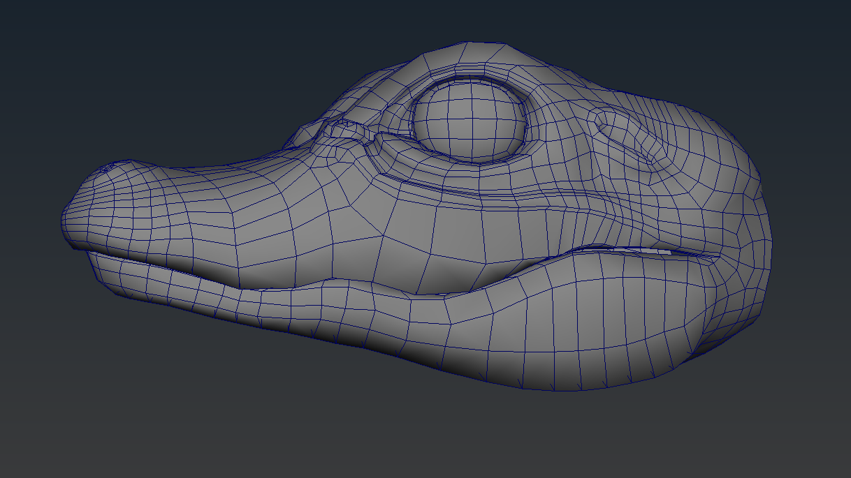 Robert Garcia 2D and 3D Art: Baby Alligator Head