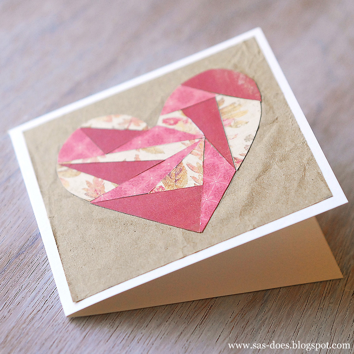 PAPER PATCHWORK VALENTINE'S DAY CARD | SAS does ...: PAPER PATCHWORK ...