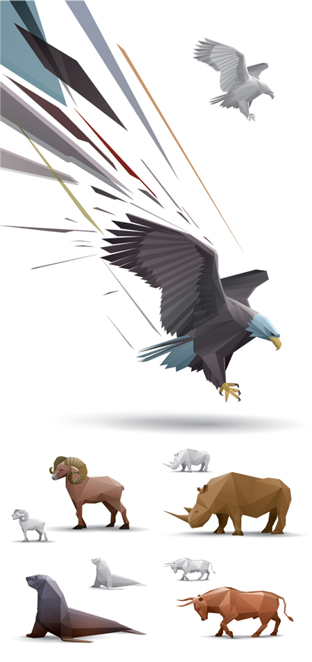 Quality Graphic Resources: Model Origami Animals - Vector Stock