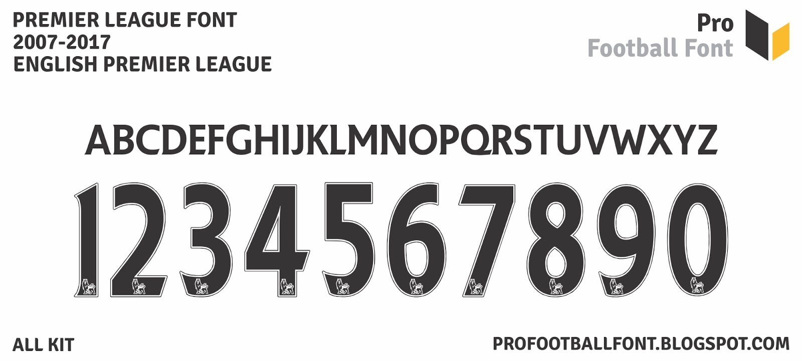 Premier League 2007-2017 Font