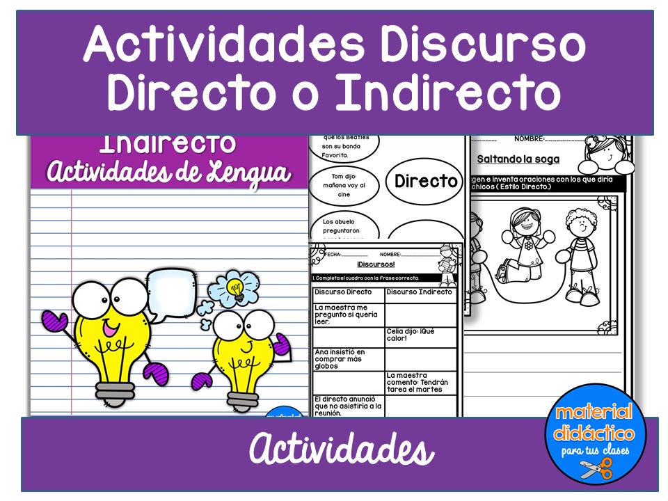 Discurso Directo o Indirecto - Material Didactico para tus clases