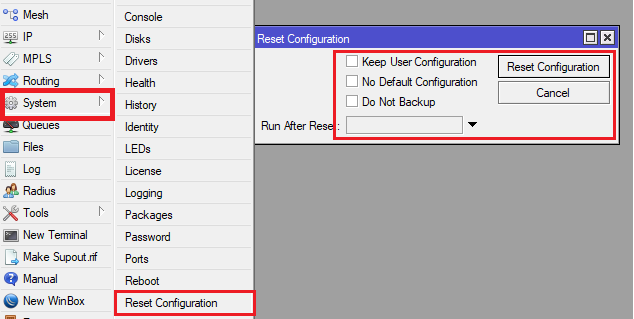 SOFT RESET KONFIGURASI ROUTER MIKROTIK | Berbagi Dengan Anda