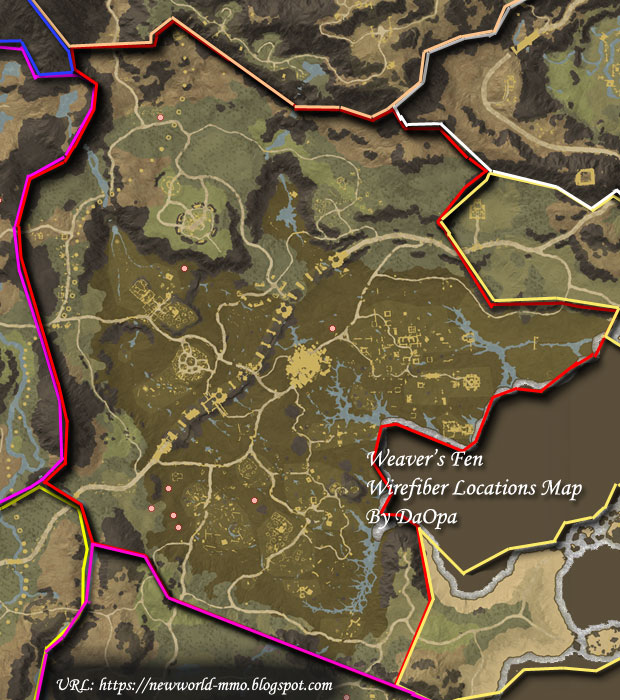 New World: Weaver's Fen wirefiber map