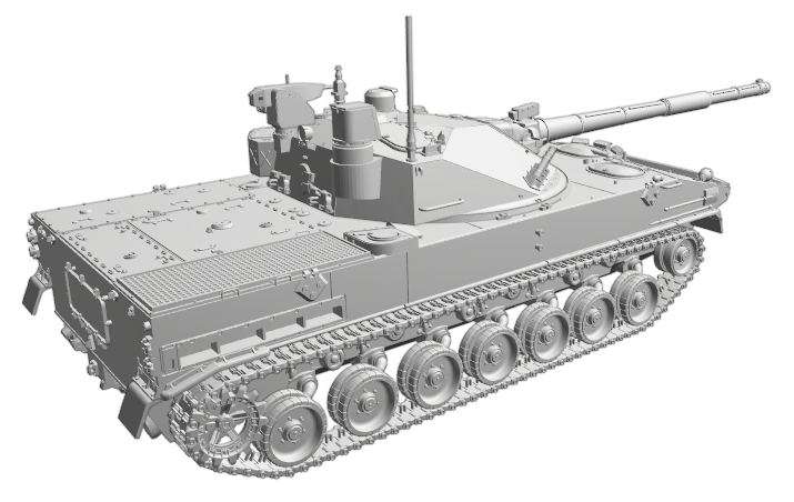 Gulumik Military Models: 2S25M SPRUT-SDM1 RESIN PRINTED KIT 3D RED TANK ...