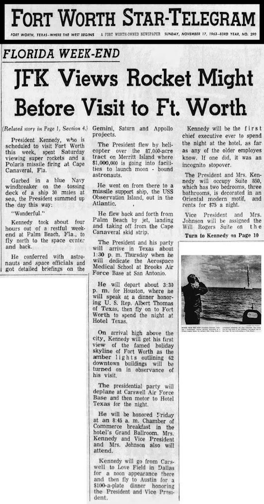 DVP's JFK ARCHIVES: NEWSPAPER ARTICLES CONCERNING PRESIDENT KENNEDY'S ...
