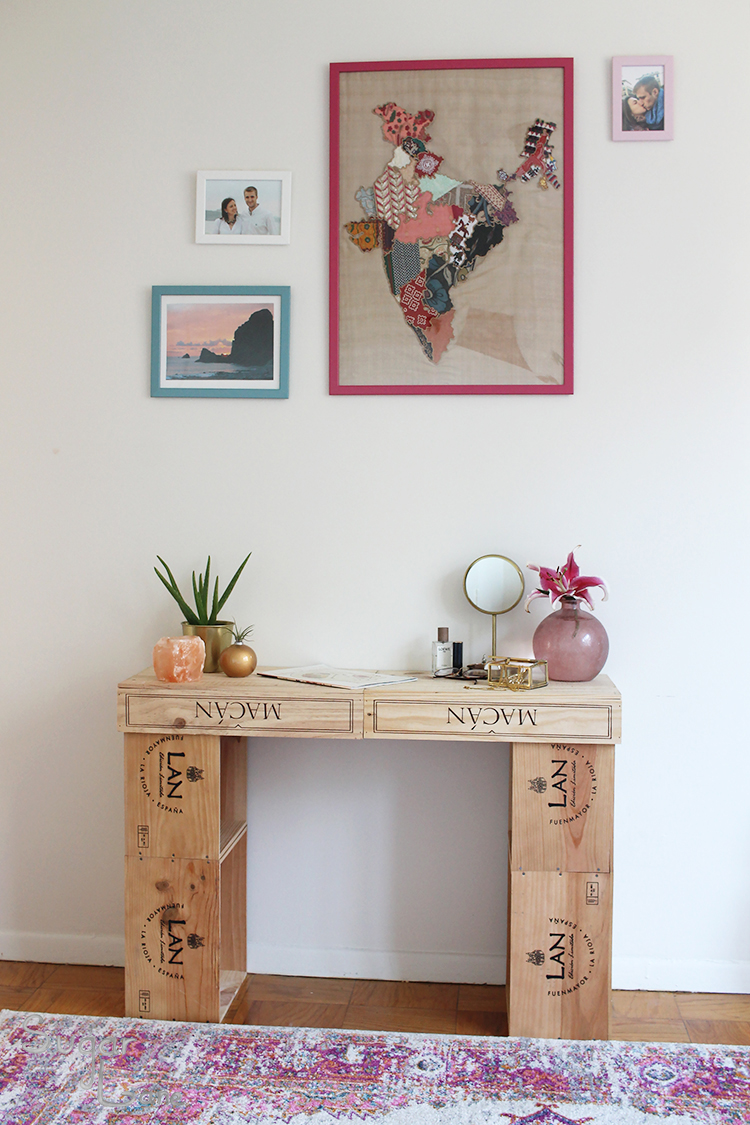 DIY Decor: Wine Crates Console Table - SUGAR LANE
