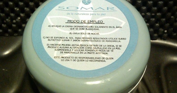 Somar Rolf México D.F.: CREMA DESMANCHADORA SOMAR