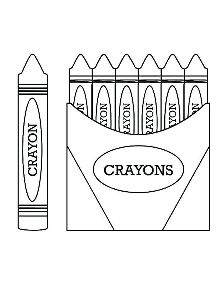 Collection Crayon Coloring Pages Printable For Kids - Fun, Free and Easy