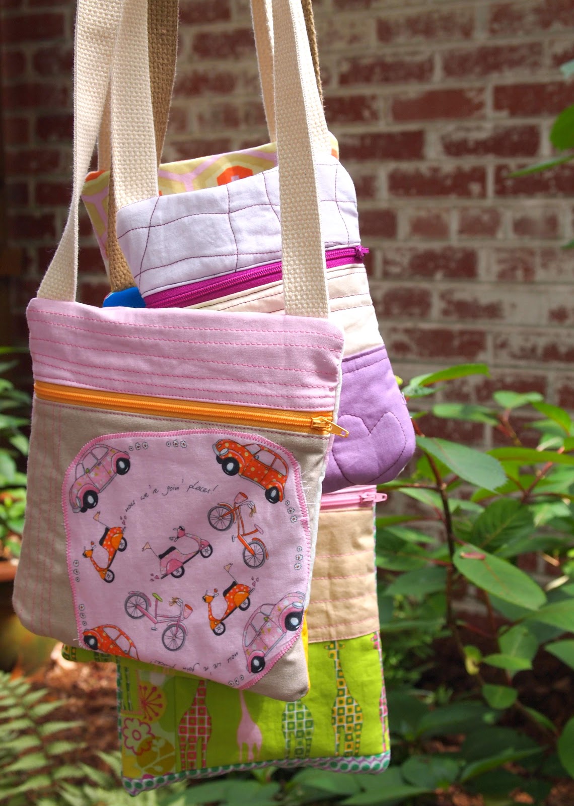 Plum and June: Front Zip Pouches with Shoulder Straps