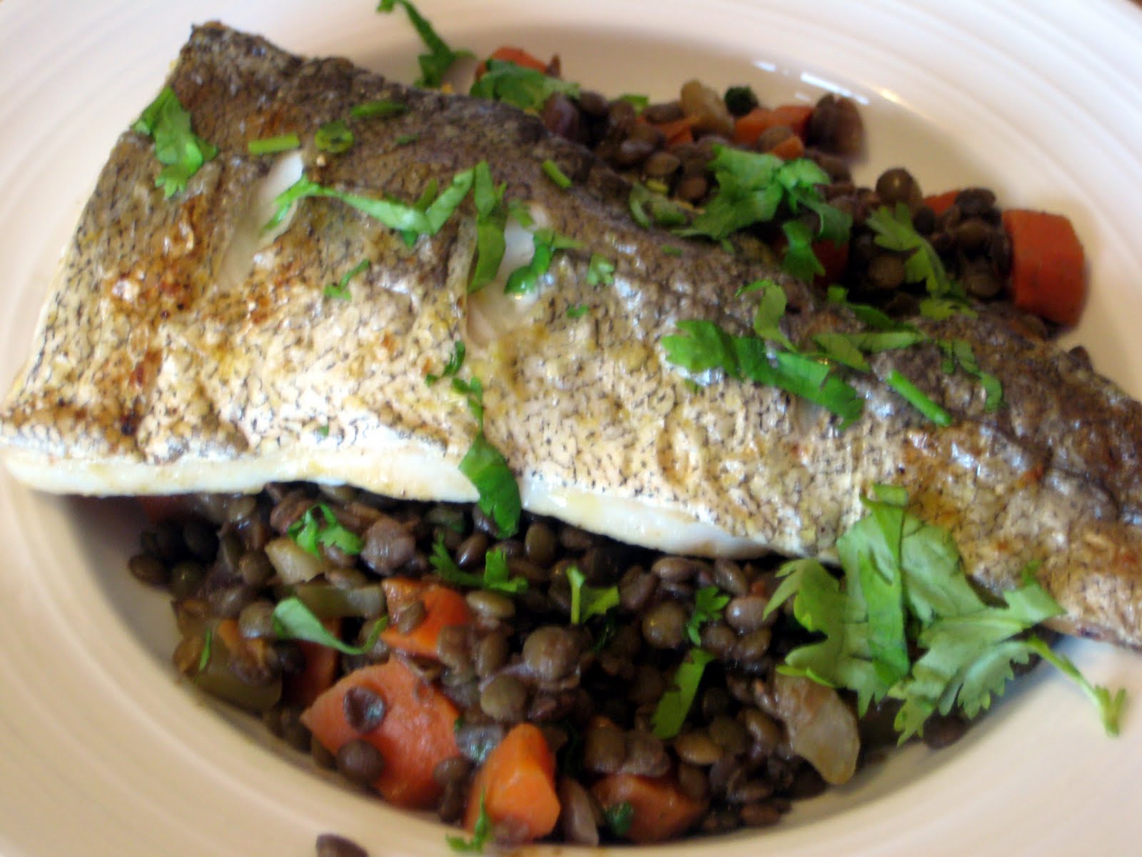 Serena's Medium Rare: Roast Hake & Puy Lentils