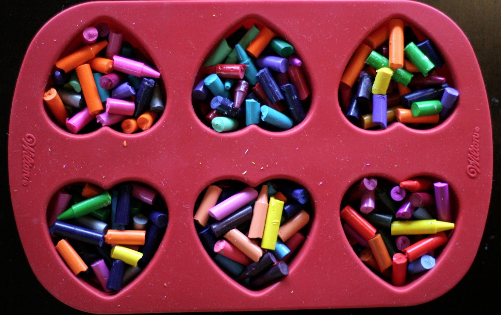 Making Valentine Heart Crayons