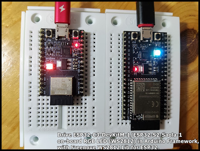 Embedded Things Drive Esp32 C3 Devkitm 1esp32 S2 Saola 1 On Board Rgb Led Ws2812 In Arduino