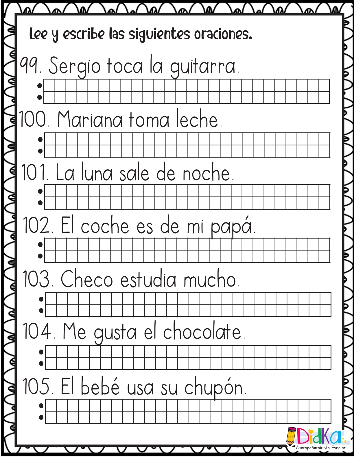 Cuadernillo Leo y Escribo Oraciones | Materiales Educativos para Maestras