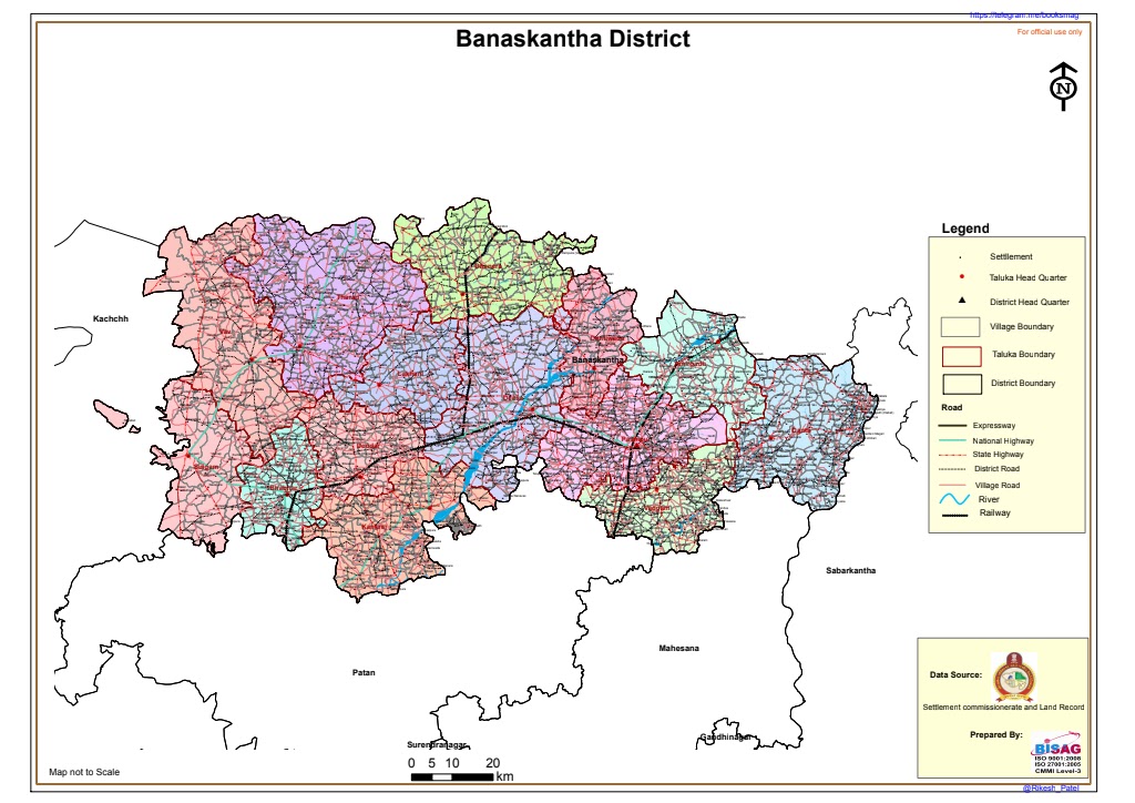 Banaskantha Dist Digital HD Map Pdf Download